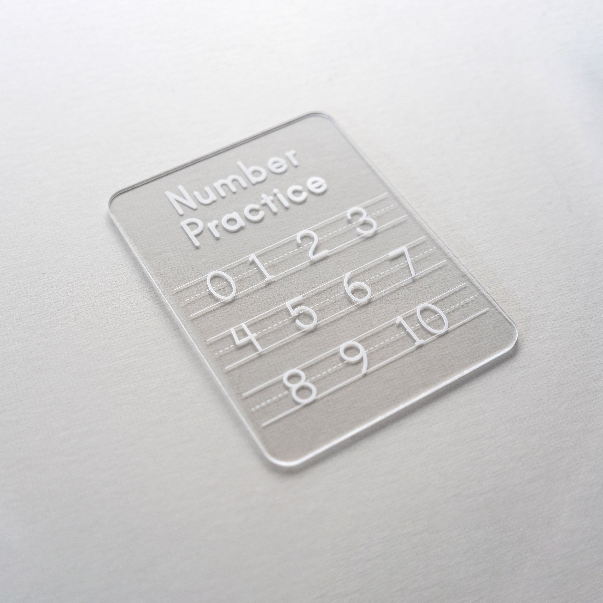 Acrylic Dry-Erase 0-10 Number Tracing Practice Board – The Type Set Co.