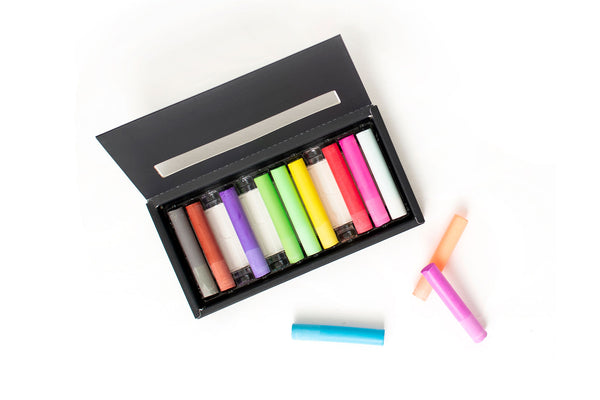 New! Eco-Friendly Rainbow-Colored Chalk • The Type Set Co.