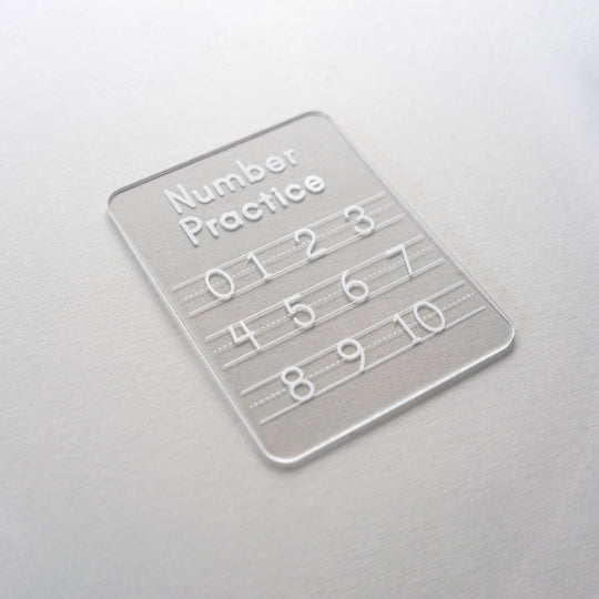 Acrylic Dry-Erase 0-10 Number Tracing Practice Board – The Type Set Co.