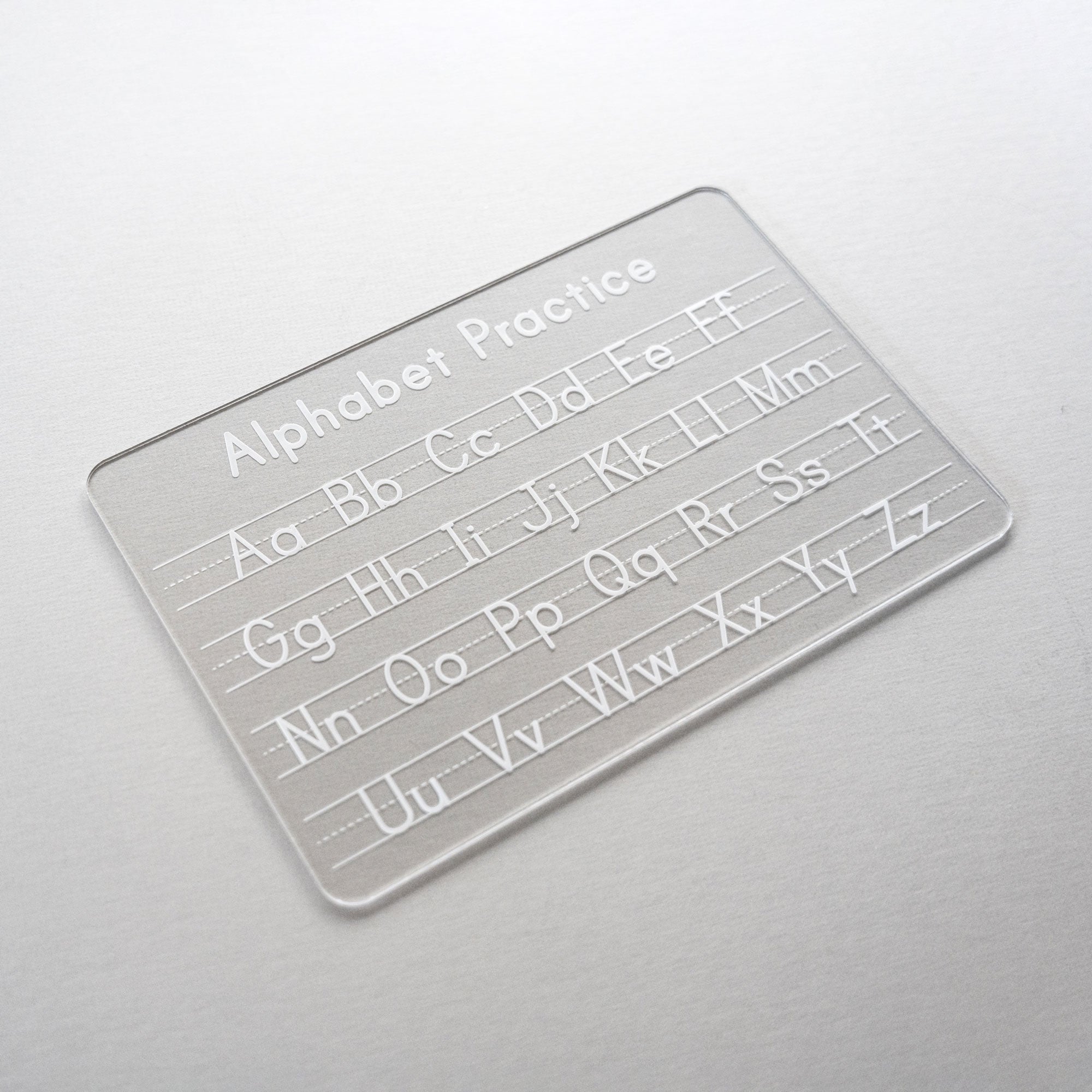 Acrylic Dry-Erase Alphabet Tracing Practice Board – The Type Set Co.