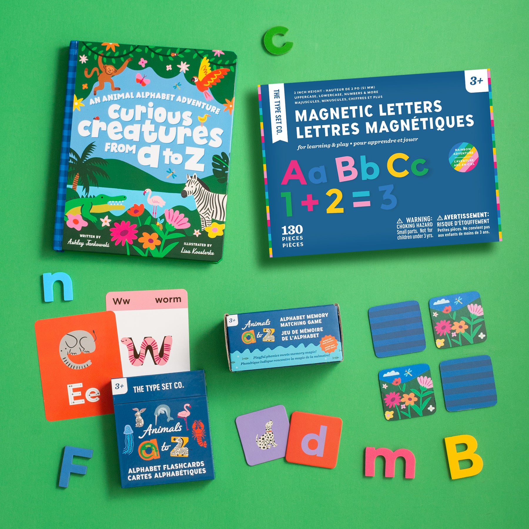 Animals A to Z Alphabet Learning Bundle – The Type Set Co.