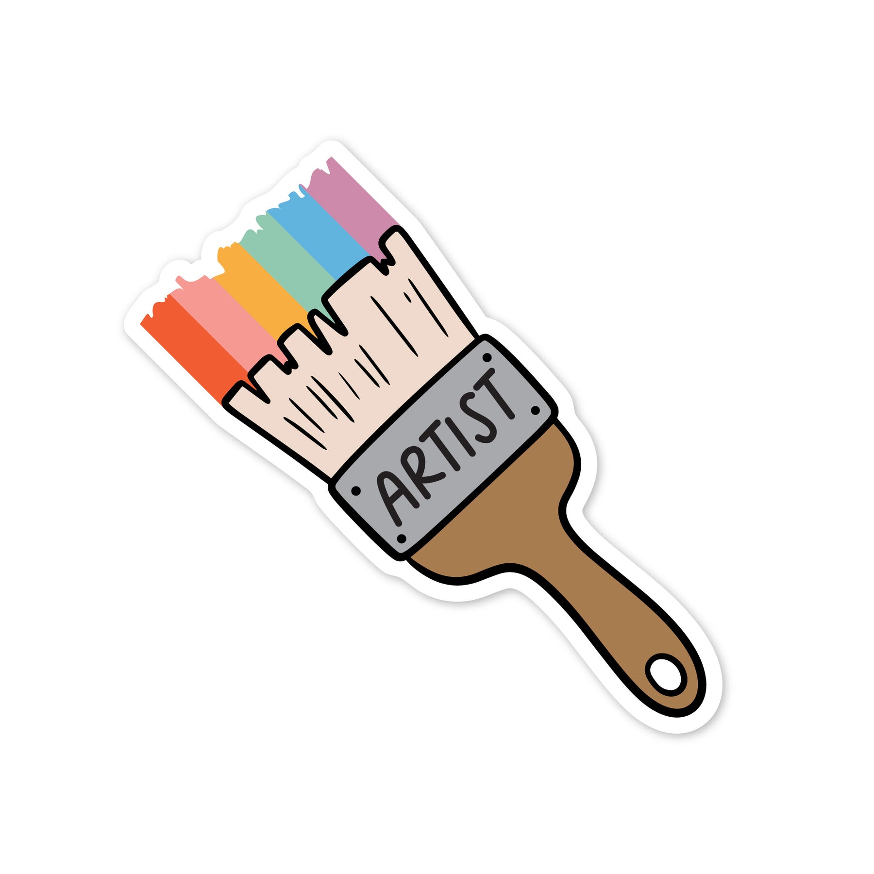 Artist Paintbrush Sticker – The Type Set Co.
